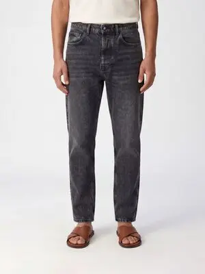 AMISH SUPPLIES Mid-rise Straight-leg Stretch-denim Jeans - Black