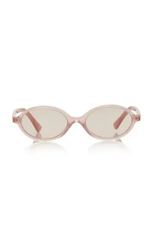 Miu Miu Oval Frame Acetate Sunglasses - Pink