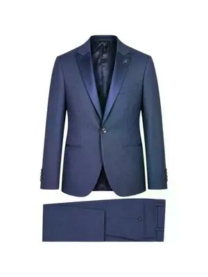 LUIGI BIANCHI MANTOVA Diamond-patterned Peak-lapel Suit