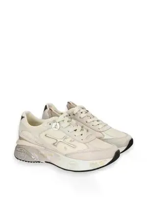 Premiata Moerund 8080 Panelled Logo-patch Sneakers - Neutrals