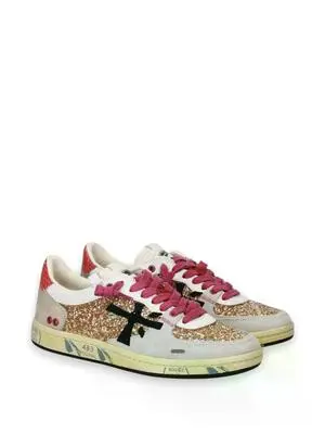Premiata Bskt Clayd 8166 Glitter-detail Panelled Lace-up Sneakers