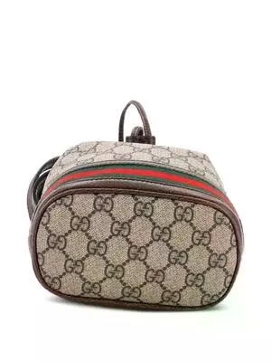 Gucci Ophidia Gg Coated Canvas Mini Bucket Bag - Brown