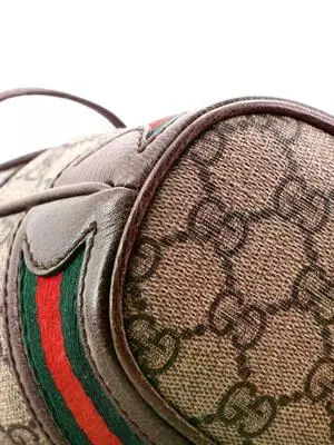 Gucci Ophidia Gg Coated Canvas Mini Bucket Bag - Brown