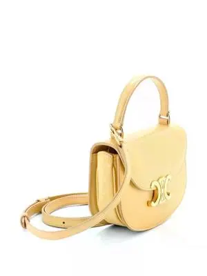 Celine Triomphe Besace Clea Leather Mini Satchel - Yellow