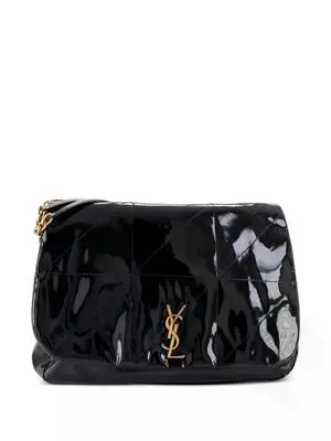 Saint Laurent Jamie 4.3 Quilted Patent Large Shoulder Bag - Black