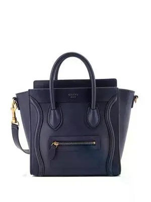 Celine Luggage Bag Smooth Leather Nano Crossbody Bag - Blue