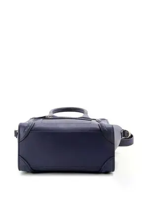 Celine Luggage Bag Smooth Leather Nano Crossbody Bag - Blue