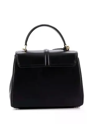 Celine 16 Top Handle Bag In Smooth Calfskin - Black