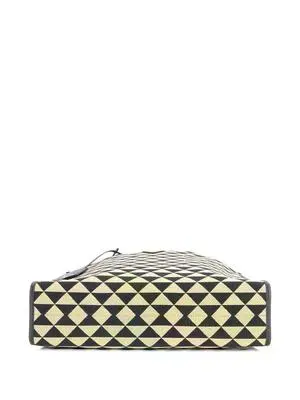 Prada Symbole Shopper Jacquard Large Tote Bag - Black