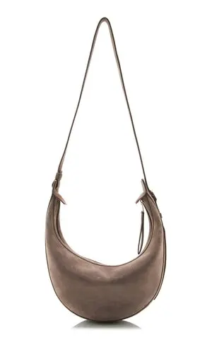 Khaite Augustina Small Suede Crossbody Bag - Neutral