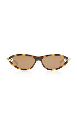 Bottega Veneta Cat-eye Acetate Sunglasses - Brown