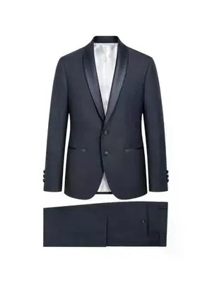 PAOLONI Shawl-lapel Two-piece Suit - Blue