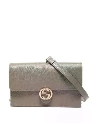 Gucci Interlocking G Shoulder Bag - Grey