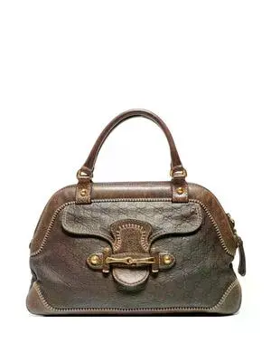 Gucci Horsebit Boston Bag - Brown