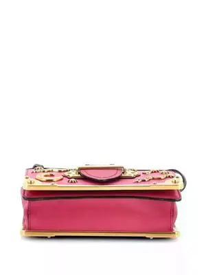 Prada Cahier Embellished Leather Small Crossbody Bag