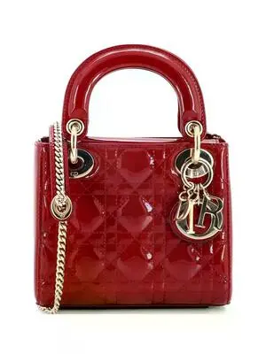 Dior Lady Chain Bag Mini Satchel - Red
