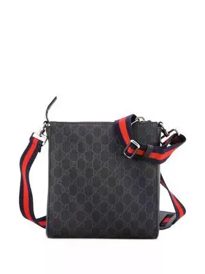 Gucci Gg Coated Canvas Web Stripe Messenger Bag