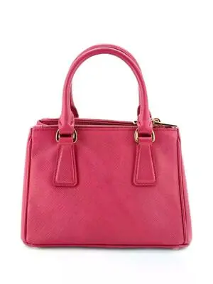 Prada Galleria Double Zip Saffiano Leather Mini Crossbody Bag - Pink