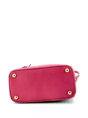 Prada Galleria Double Zip Saffiano Leather Mini Crossbody Bag - Pink