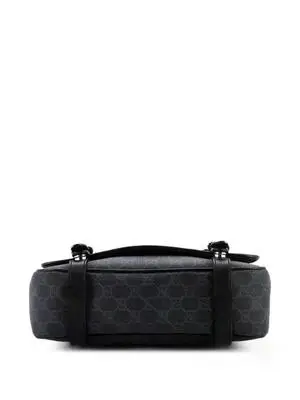 Gucci Gg Coated Canvas Leather Messenger Bag
