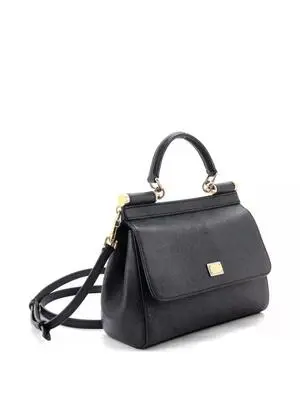 Dolce & Gabbana Miss Sicily Leather Small Satchel Bag