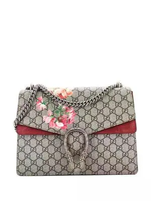 Gucci Dionysus Blooms Print Gg Coated Canvas Shoulder Bag - Brown