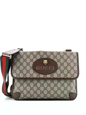 Gucci Gg Coated Canvas Medium Messenger Bag - Brown