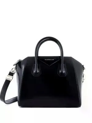 Givenchy Antigona Bag Glazed Leather Small Satchel - Black