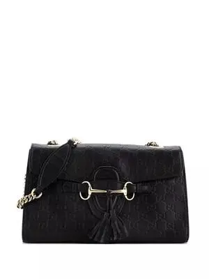 Gucci Emily Chain Flap Shoulder Bag - Black