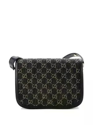 Gucci Horsebit 1955 Gg Denim Small Shoulder Bag