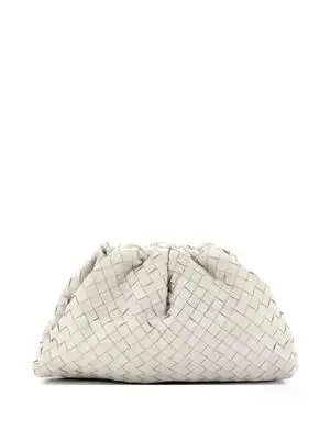 Bottega Veneta The Pouch Intrecciato Nappa Clutch Bag - Neutrals