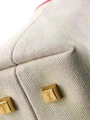 Fendi Embroidered Canvas Mini Satchel