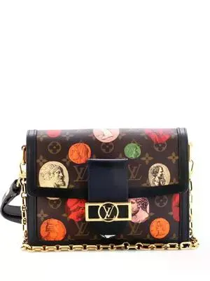 LOUIS VUITTON Dauphine Mm Limited Edition Fornasetti Cameo Monogram Canvas Shoulder Bag - Brown