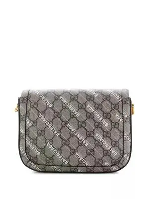 Gucci X Balenciaga The Hacker Project 1955 Horsebit Gg Coated Canvas Small Shoulder Bag - Brown