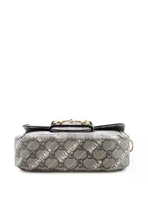 Gucci X Balenciaga The Hacker Project 1955 Horsebit Gg Coated Canvas Small Shoulder Bag - Brown
