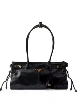 Prada Bonnie Medium Leather Bag - Black
