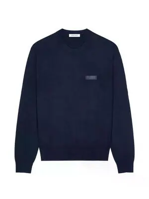 Givenchy Logo Patch Crewneck Sweater - Blue