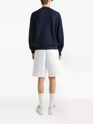 Givenchy Logo Patch Crewneck Sweater - Blue