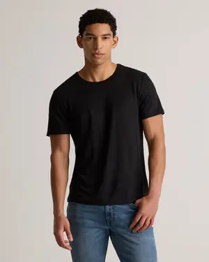 Quince 100% European Linen Jersey T-shirt - Black