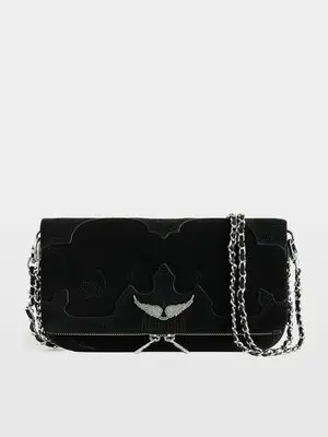 Zadig&Voltaire Zadig & Voltaire Rock Western Suede Clutch Black
