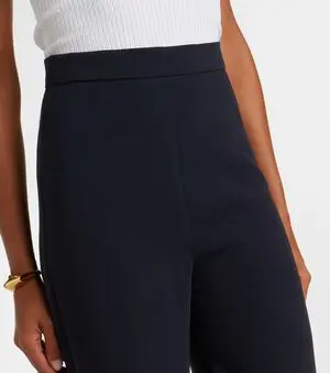 Max Mara Alaggio High-rise Straight Leg Trousers - Blue
