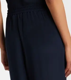 Max Mara Volonta Silk Palazzo Pants - Blue