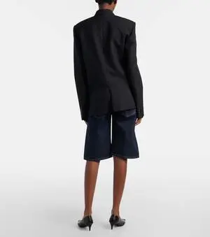 Khaite Kinga Denim Bermuda Shorts