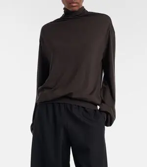 Khaite Annette Merino Wool Cowl Neck Sweater
