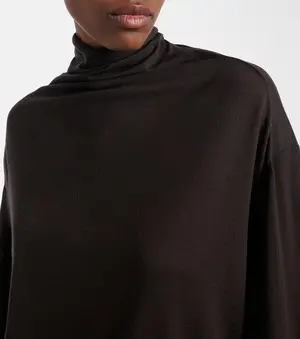 Khaite Annette Merino Wool Cowl Neck Sweater