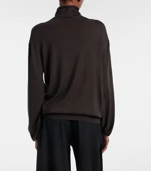 Khaite Annette Merino Wool Cowl Neck Sweater