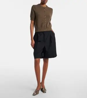Khaite Nora Cashmere Cardigan In Artichoke - Green