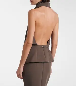Khaite Rone Halterneck Top - Grey