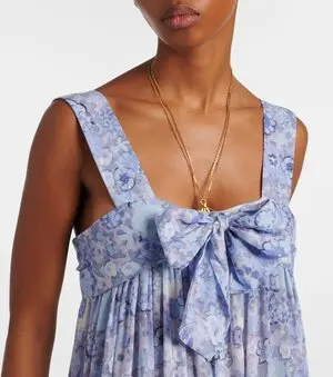 Chloé Floral Tiered Cotton Maxi Dress