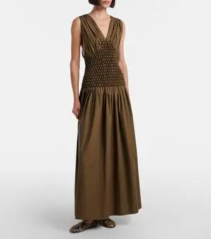 Khaite Jane Snake-effect Leather And Suede Ballet Flats - Brown